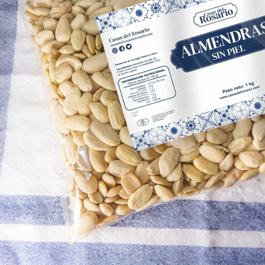 Almendras Al Natural Sin Piel - Casas del Rosario